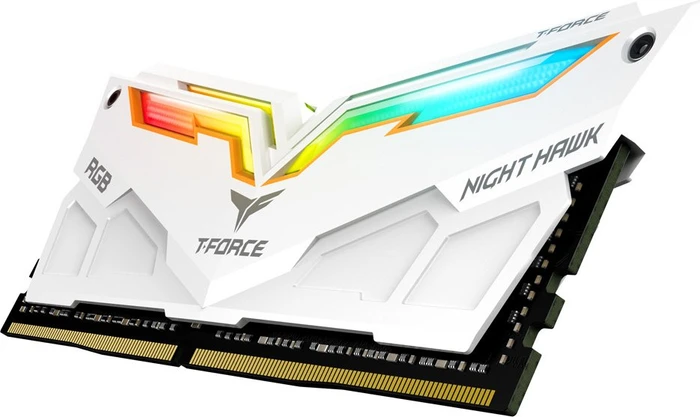 TeamGroup T-Force Night Hawk GEN2 RGB weiß UDIMM 16GB Kit, DDR4-3600 ...