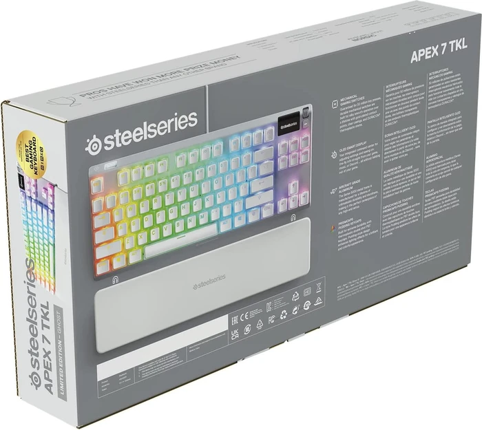 SteelSeries Apex 7 TKL Ghost weiß, SteelSeries QX2 RED, USB, UK ...