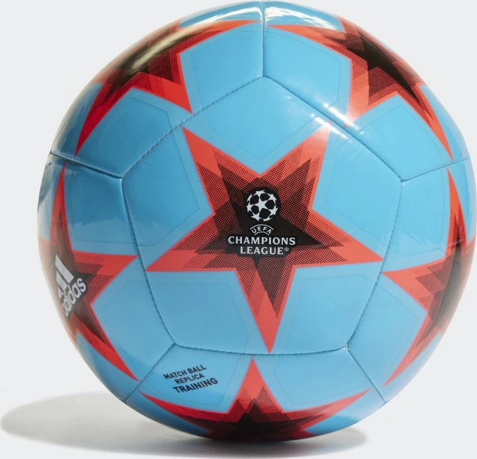 adidas Fußball UCL Club Void Ball bright cyan/black/solar red/white ab ...