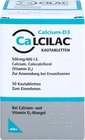 Calcilac 500mg/400 I.E. Kautabletten, 50 Stück ab € 10,19 (2025 ...