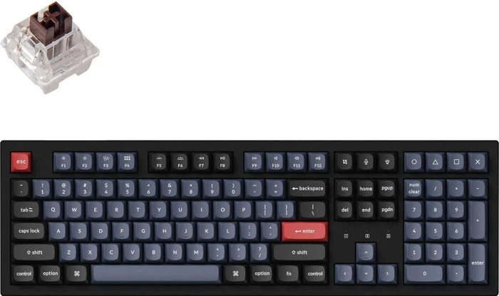 Keychron K10 Pro blau/schwarz, LEDs RGB, Keychron K Pro BROWN, USB ...