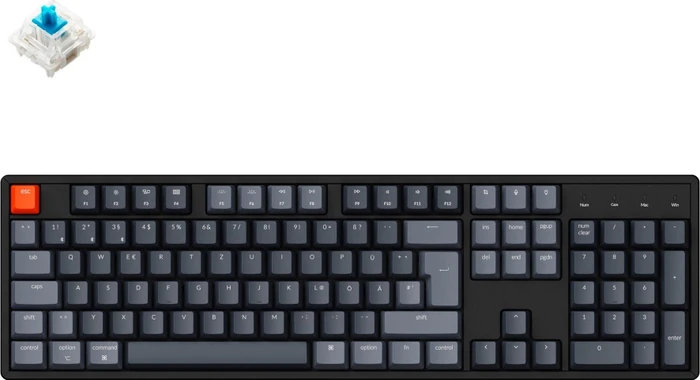 Keychron K10 Full Size schwarz/grau, Aluminium, LEDs RGB, Gateron G Pro ...