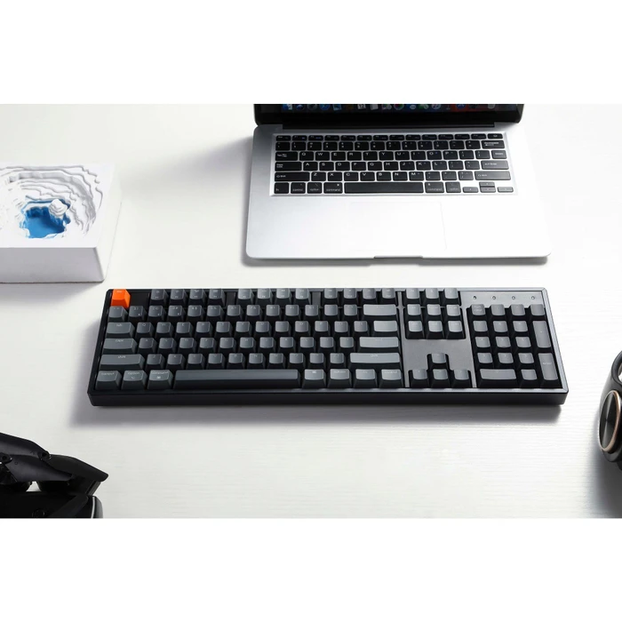 Keychron K10 Full Size schwarz/grau, LEDs weiß, Gateron G Pro RED, USB ...
