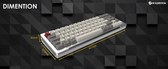 Raijintek MGA-68 Magnetic Switch Keyboard, silber, LEDs RGB, Hejin ...