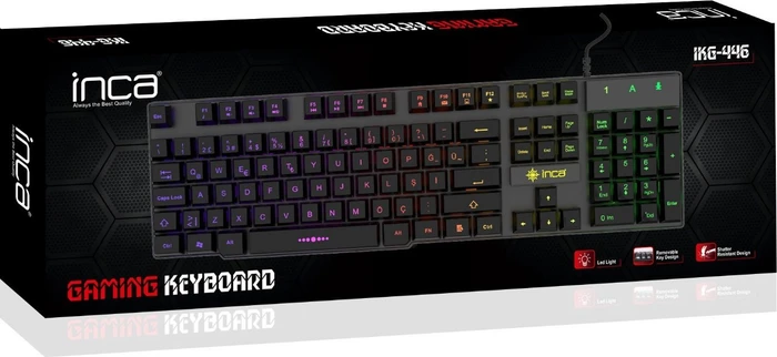 Inca IKG-446 Gaming Keyboard, schwarz, LEDs RGB, USB, TR ...