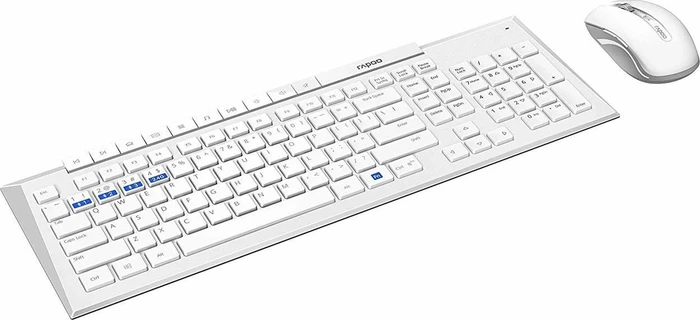 Rapoo 8200M Multi-mode Wireless Optical Combo weiß, USB/Bluetooth, HU ...