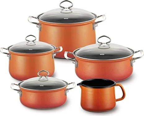 Riess Emaille Nouvelle Kochgeschirr-Set corall, 5-tlg. (0584-034) ab € ...