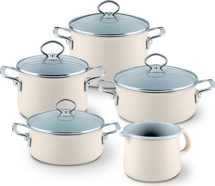 Riess Emaille Nouvelle Kochgeschirr-Set avorio, 5-tlg. (0584-011) ab € ...