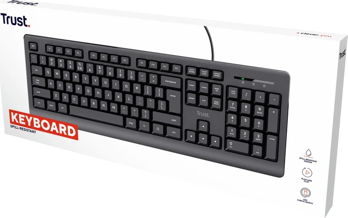 Trust Basic Wired Keyboard, schwarz, USB, FR | Preisvergleich Geizhals ...
