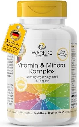 Warnke Vitamin und Mineral Komplex Kapseln, 250 Stück ab € 31,99 (2025 ...