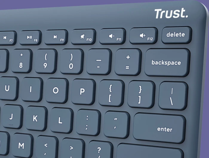 Trust Lyra Multi-Device Wireless Keyboard & Mouse Set, blau, USB ...