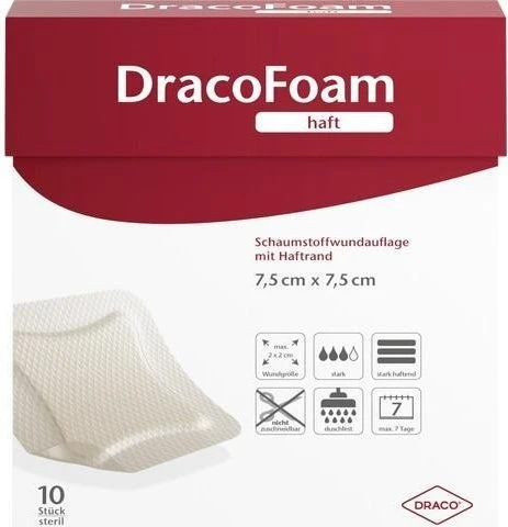 Dr. Ausbüttel DracoFoam haft Schaumstoff Wundauflage 7.5 x 7.5cm ab € ...