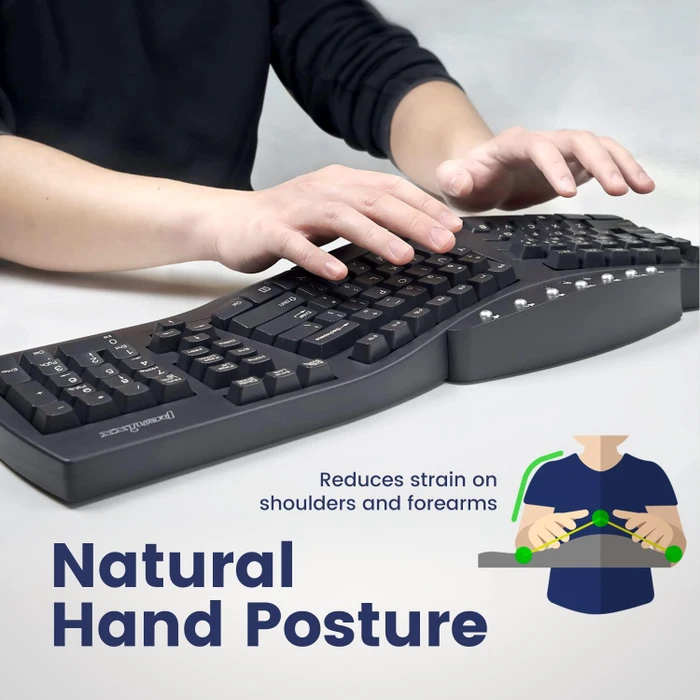 Perixx Periduo-512B Wired Ergonomic Split Keyboard and Vertical Mouse ...