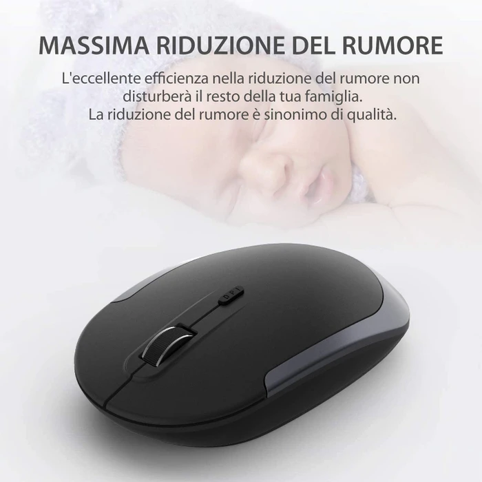 iClever GK03 Ergonomic Wireless Keyboard and Mouse Combo, grau/schwarz ...