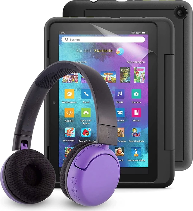Amazon Fire HD 8 KFONWI 2020, ohne Werbung, schwarz, 32GB, Kids Pro ...