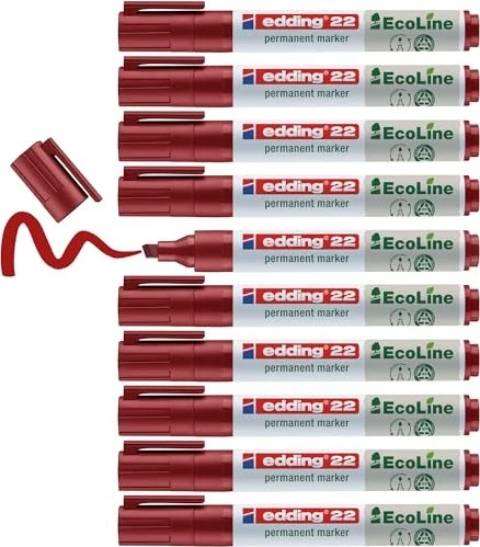 edding 22 EcoLine Permanentmarker rot, 10er-Pack ab € 10,12 (2025 ...