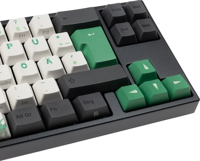 Ducky Miya Pro Panda V2 Edition TKL PBT schwarz/weiß/grün, LEDs weiß ...