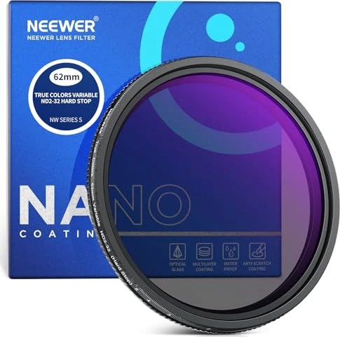 Neewer True Colors Hard Stop Variable ND Filter ND2-ND32 (1-5 Stops ...
