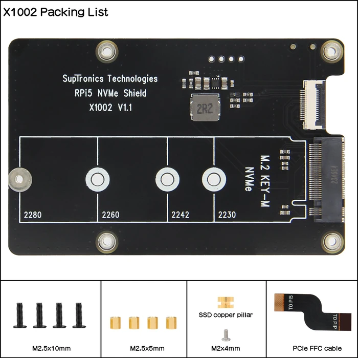 Geekworm X1002 PCIe auf M.2 Key-M NVMe Adapter-Board ab € 15,80 (2026 ...