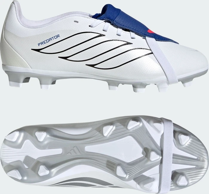 adidas Predator Club Fold-Over Tongue FG/MG cloud white/zero metalic ...