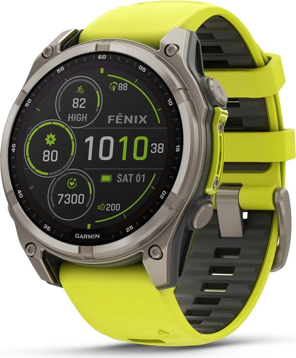 Garmin Fenix 8 47mm Sapphire Solar titanium/amp yellow-graphite ab € ...