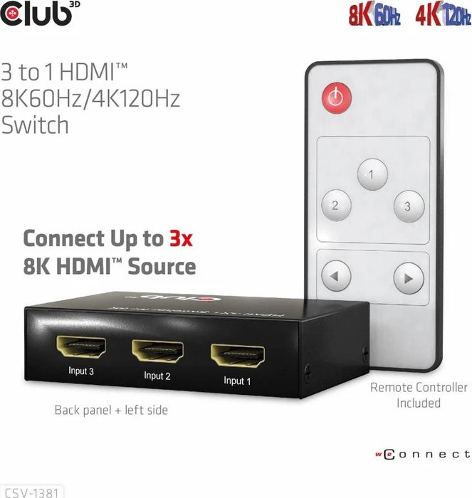Club 3D HDMI 3 auf 1 Umschalter ab € 46,00 (2026) | Preisvergleich ...