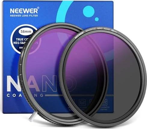 Neewer True Colors Magnetic ND32 + Variable ND Filter ND2-ND32 (1-9 ...