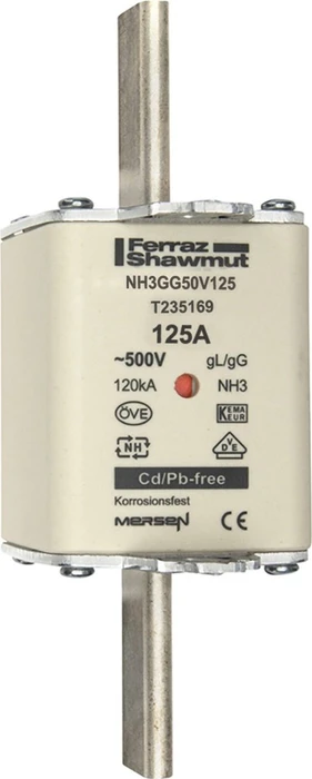 Mersen DIN NH Standard fuse-link gG Size NH3 500VAC 250VDC 125A ab € 13 ...