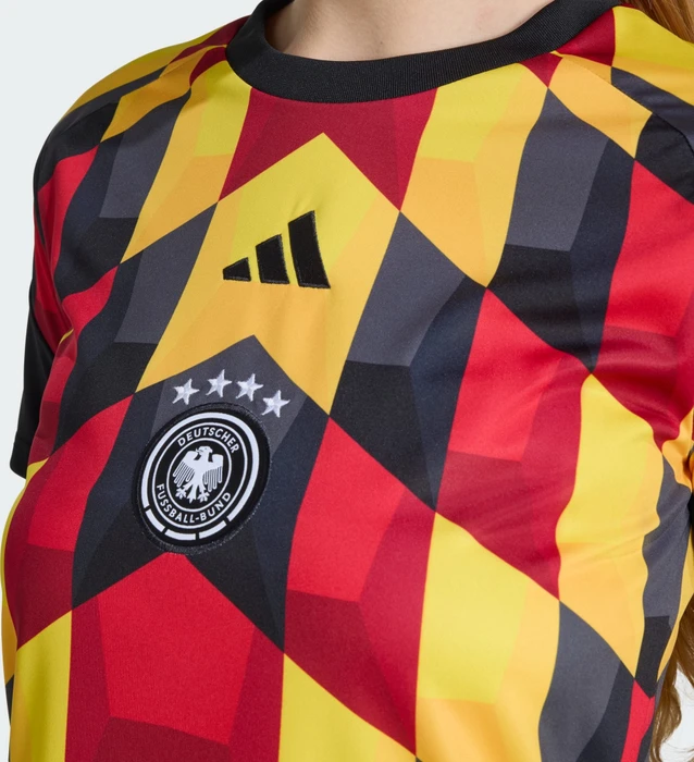 adidas Deutschland Pre-Match 2026 Heimtrikot kurzarm black/team yellow ...
