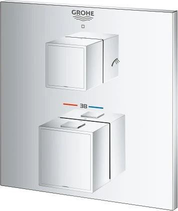Grohe Grohtherm Cube Thermostat-Wannenbatterie mit integrierter 2-Wege ...