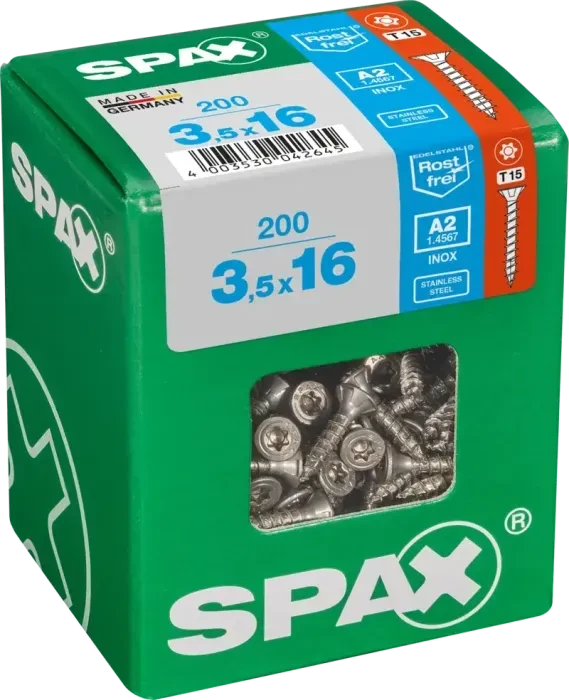 Spax Universalschraube Edelstahl rostfrei A2 4CUT T-STAR plus (419 ...