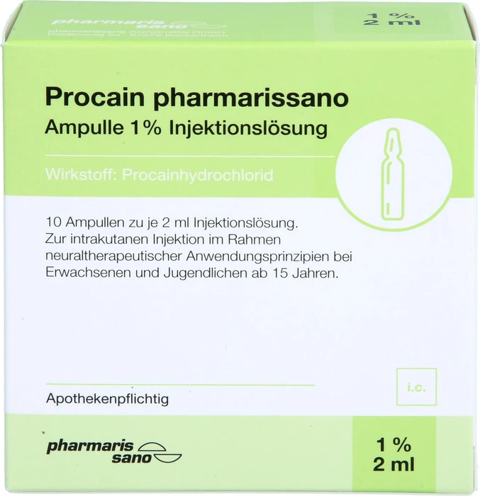 medphano Procain pharmarissano 1% Injektionslösung Ampullen ab € 6,12 ...