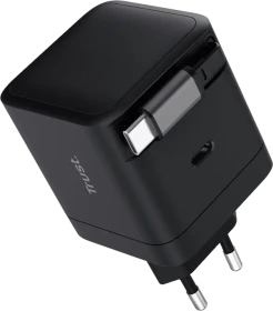 Trust Maxo USB-C-PD-Ladegerät und einziehbarem Ladekabel 65W schwarz ab ...